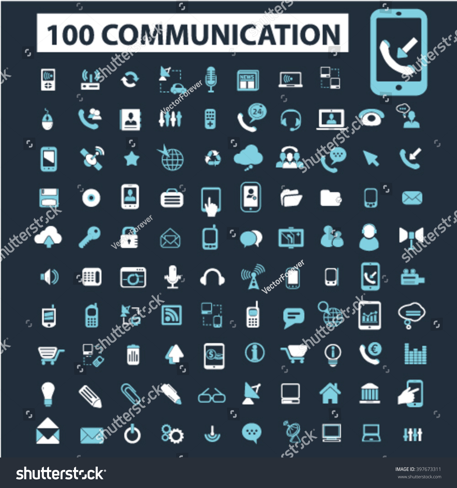 Communication Icons 库存矢量图（免版税）397673311 | Shutterstock
