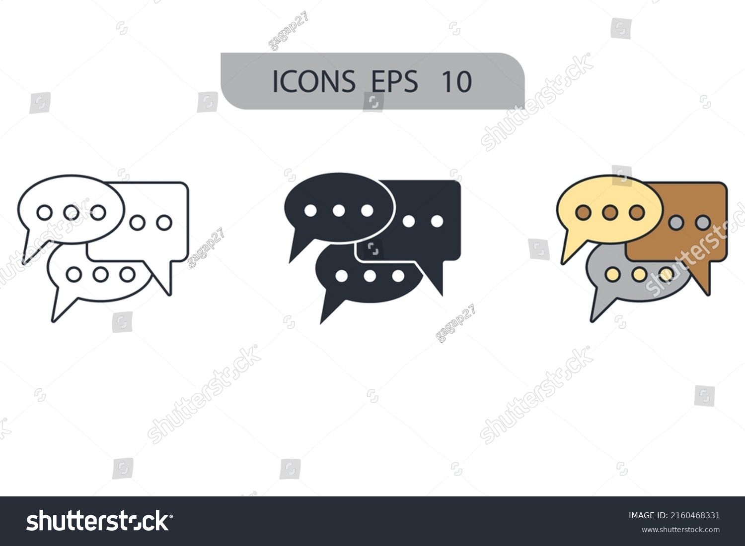 Communication Icons Symbol Vector Elements Infographic Stock Vector ...
