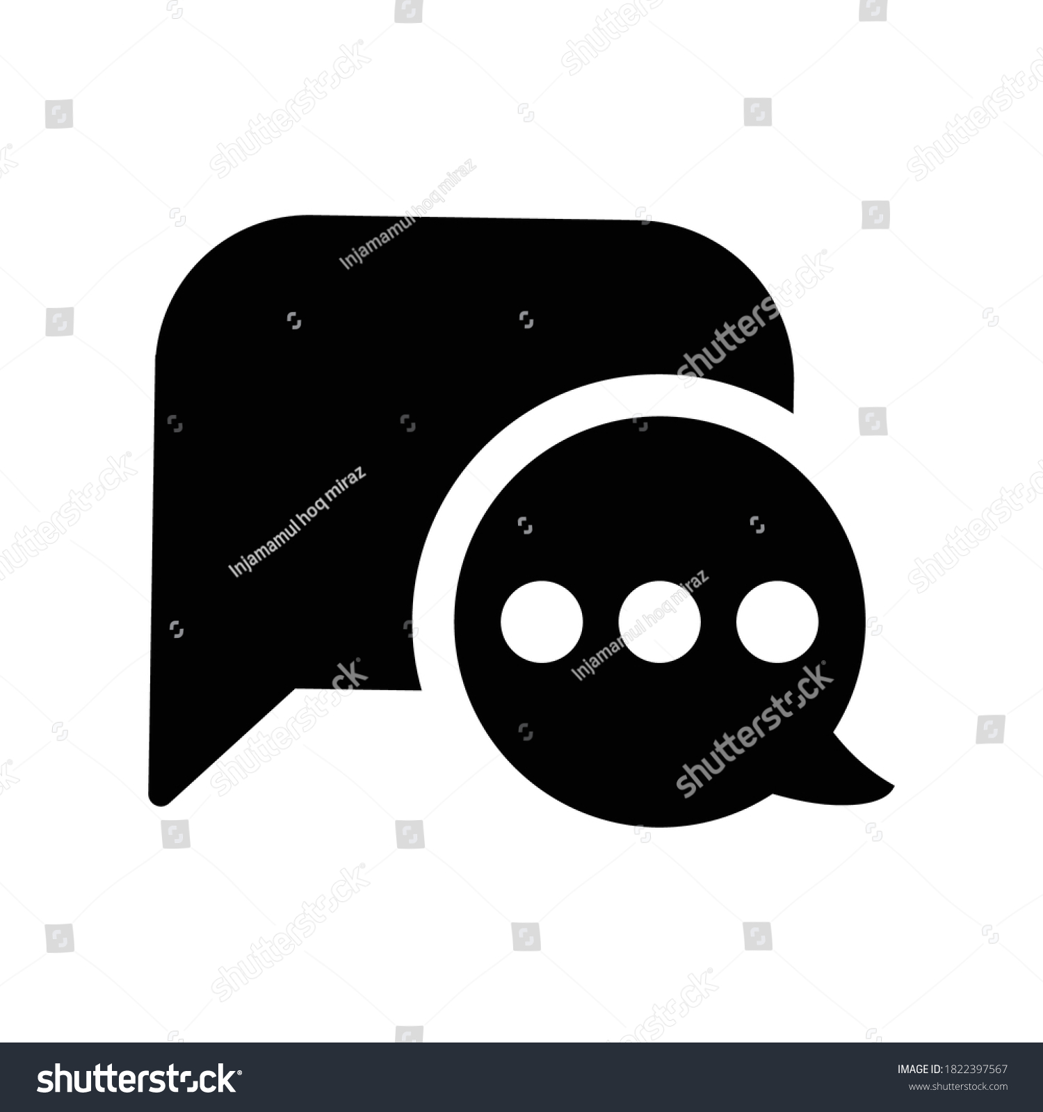 Communication Message Iconchattext Vector Illustration Stock Vector ...
