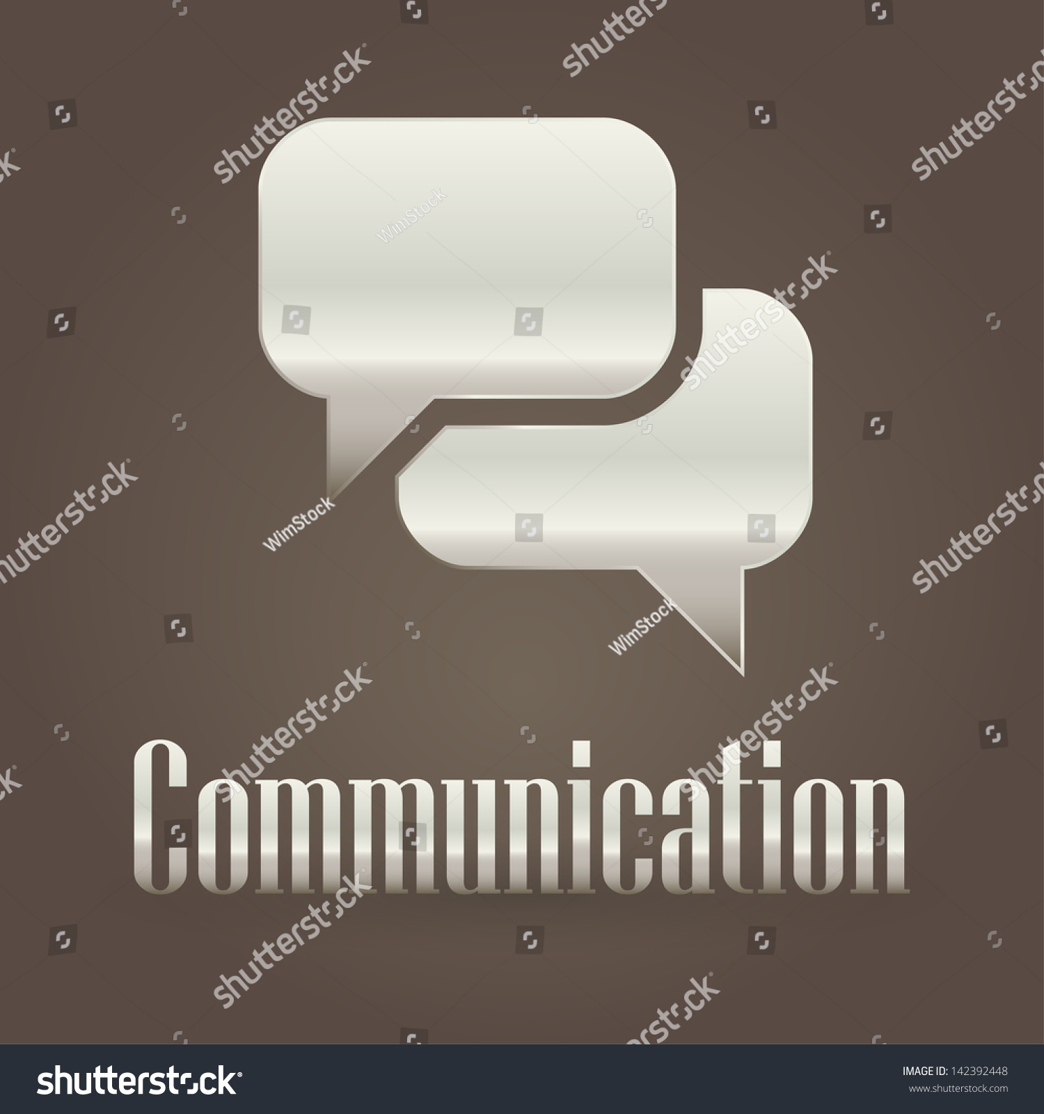 Communication Metallic Symbol Stock Vector (Royalty Free) 142392448 ...