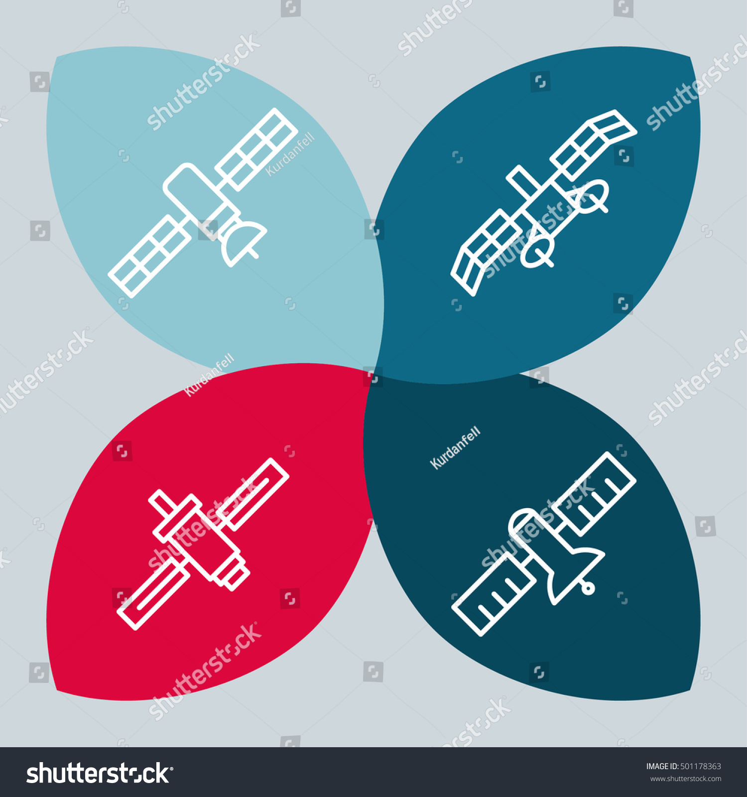 Communication Satellite Vector Graphic Stock Vector (Royalty Free ...