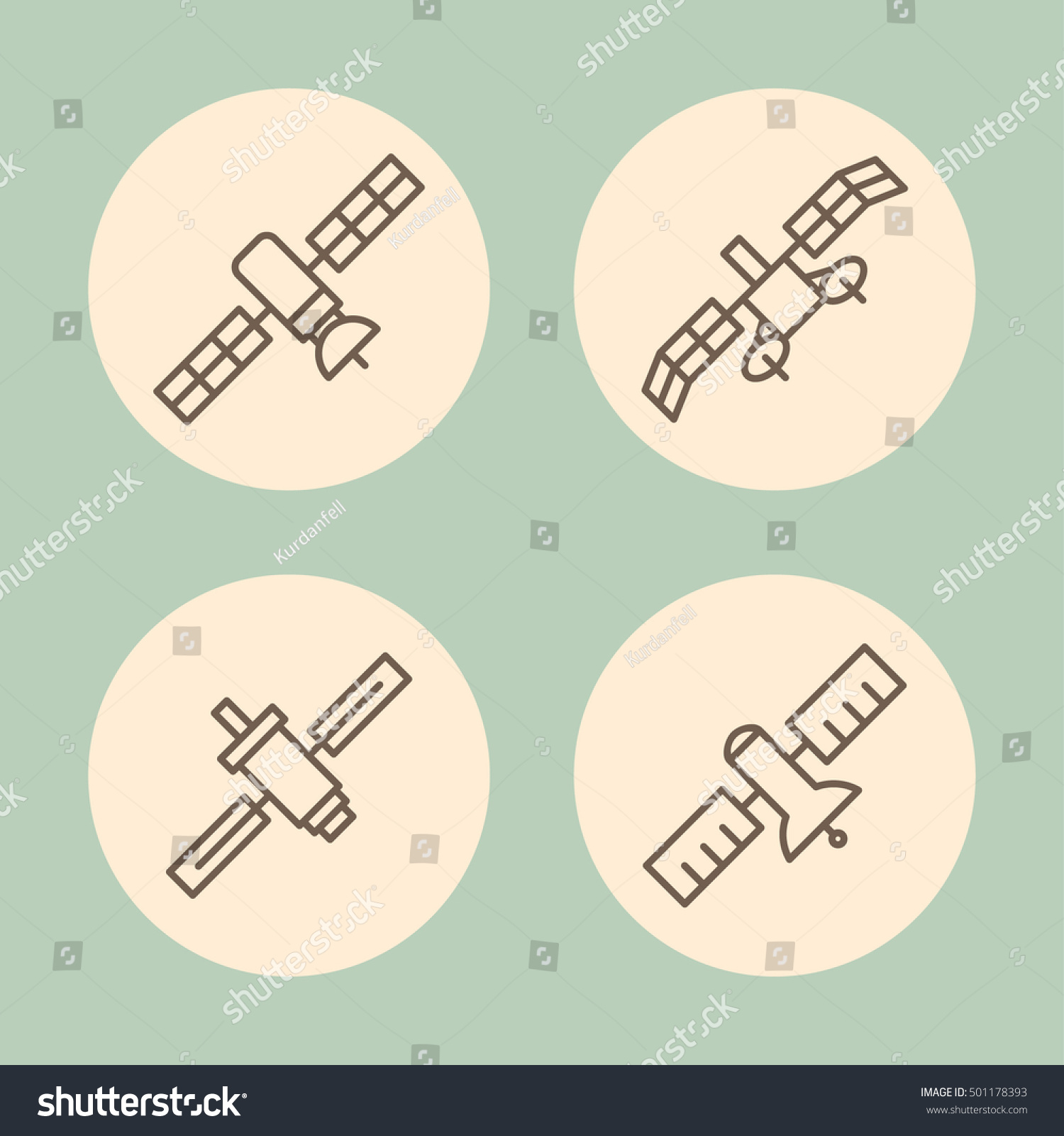 Communication Satellite Vector Graphic Stock Vector (Royalty Free ...