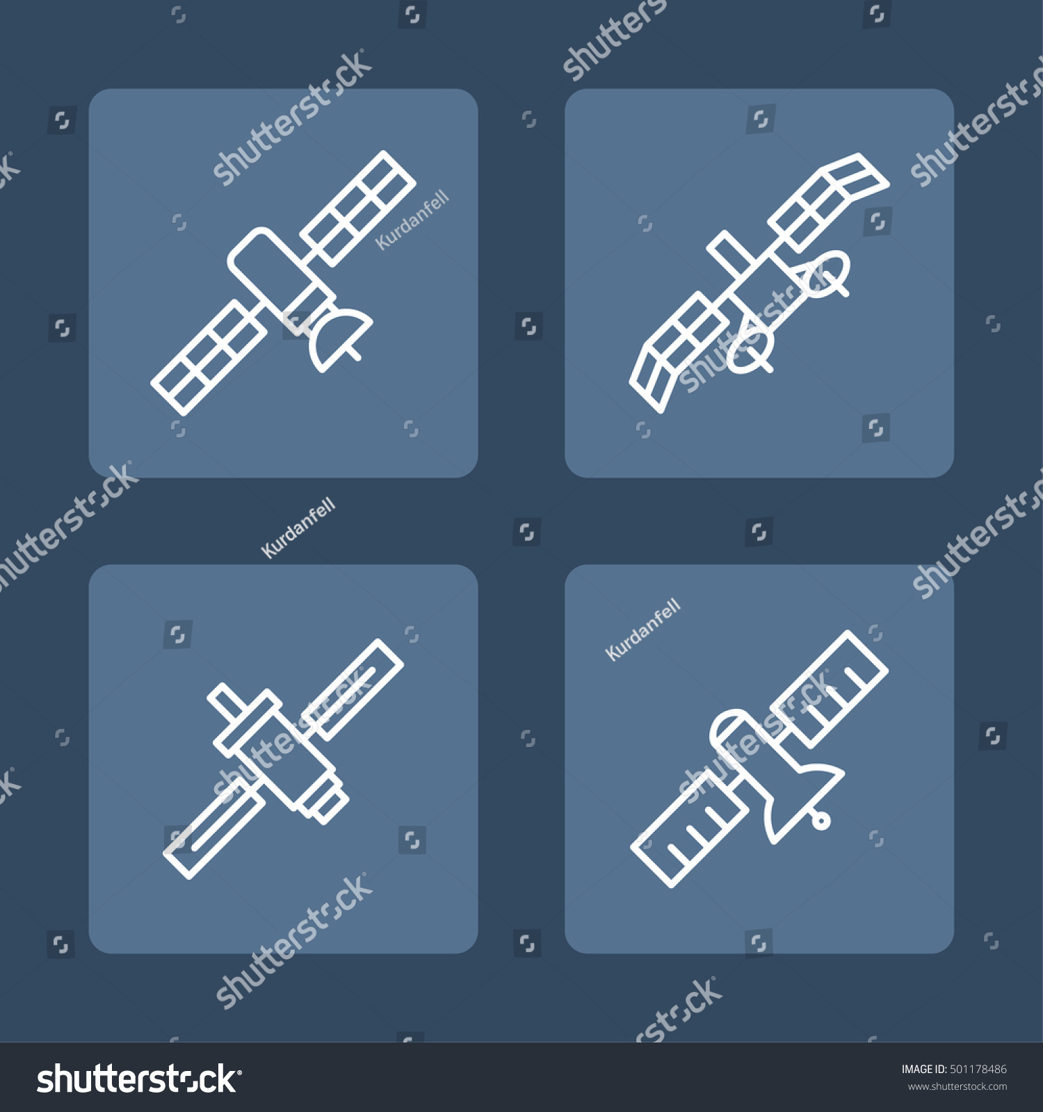 Communication Satellite Vector Graphic Stock Vector (Royalty Free ...