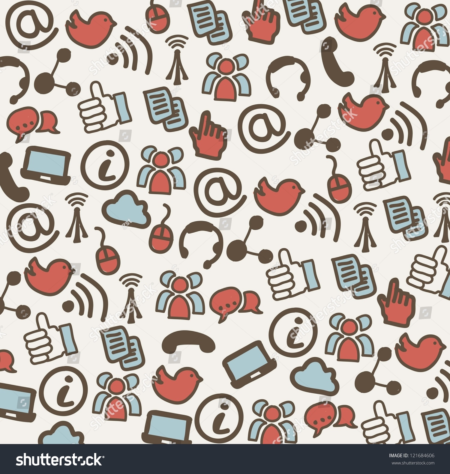 Communication Signs Over Beige Background Vector Stock Vector (Royalty ...