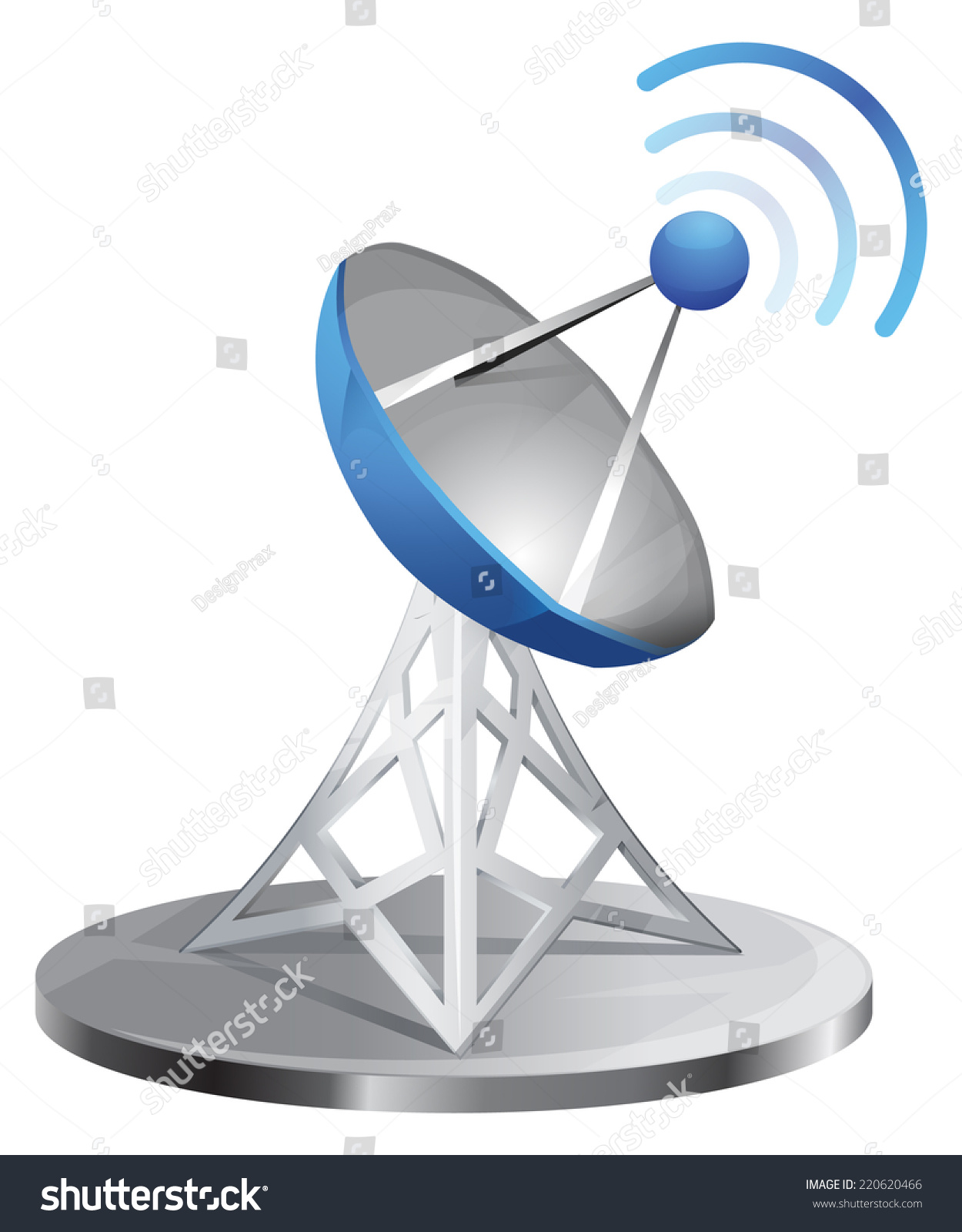 Communication Tower Illustration Stock Vector (Royalty Free) 220620466