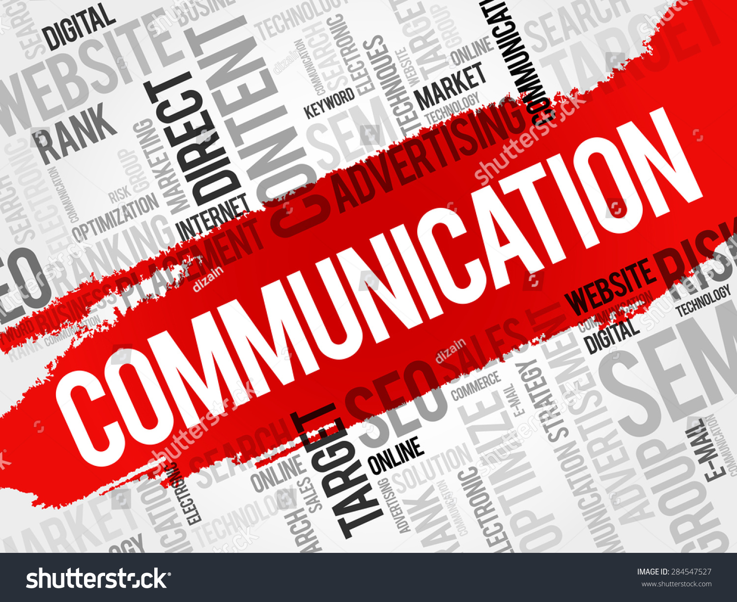 Communication Word Cloud Business Concept Stock Vector (Royalty Free ...