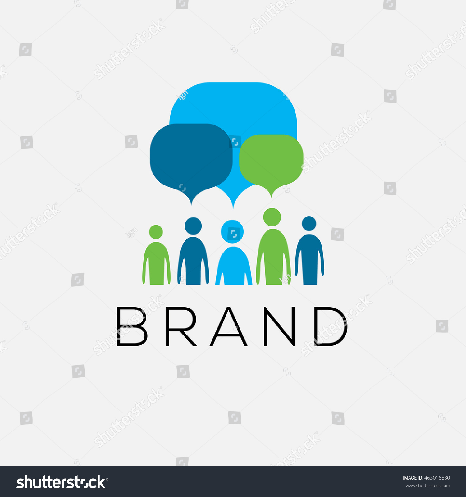 Communications Vector Logo Design Template Speech Stock Vector (Royalty ...