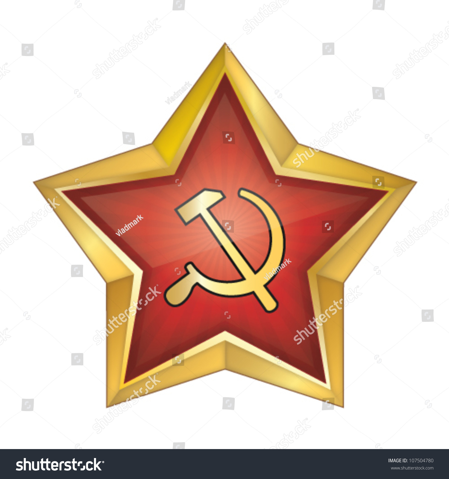 Communist Red Star Vector Illustration Stock Vector (Royalty Free ...