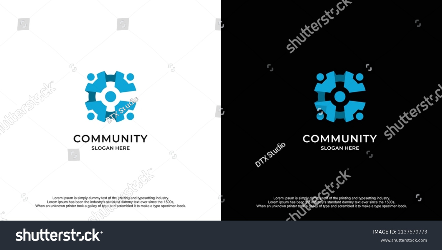Community Creative Premium Logo Design Stock Vector (Royalty Free ...