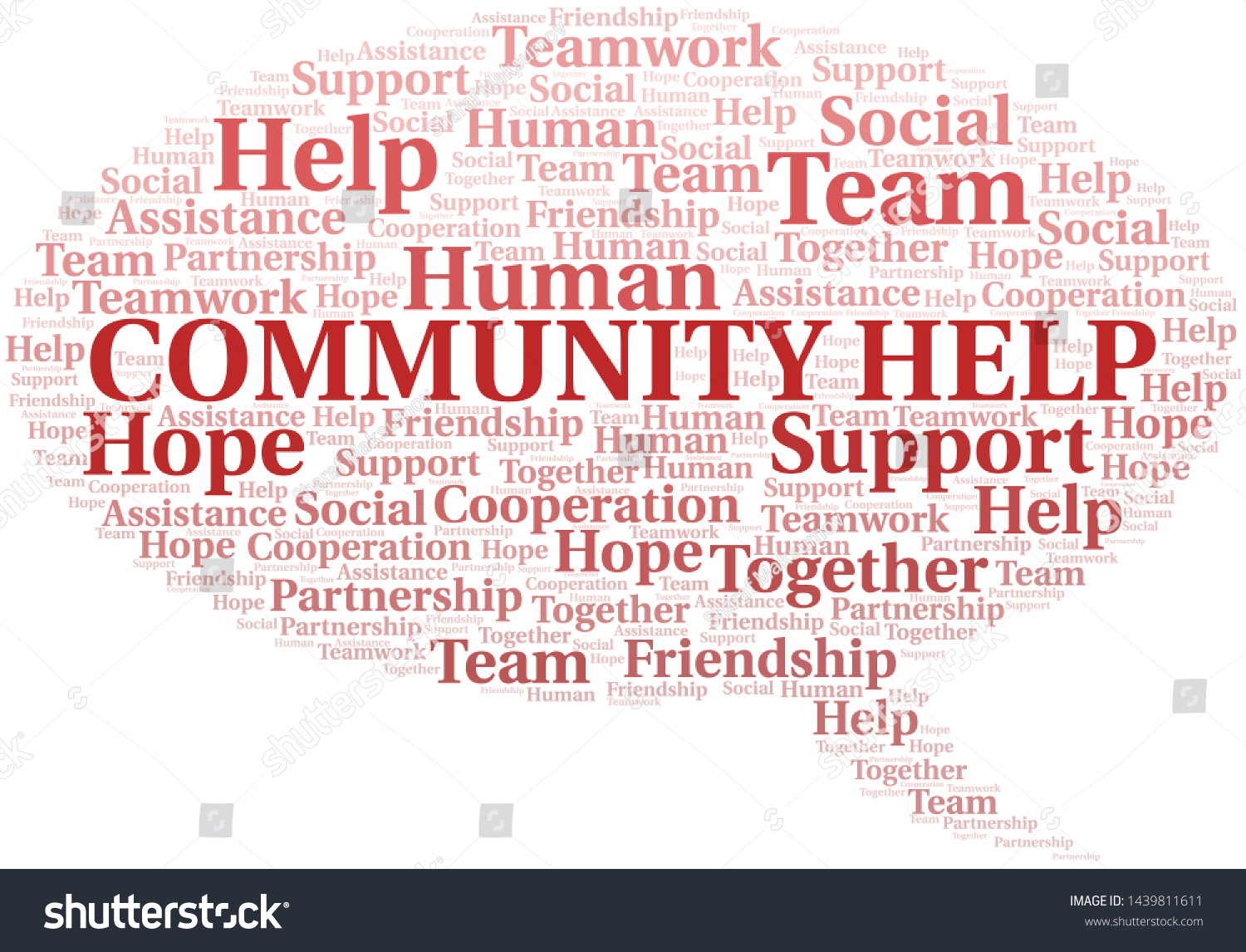 Community Help Word Cloud Vector Made Stock Vector (Royalty Free ...