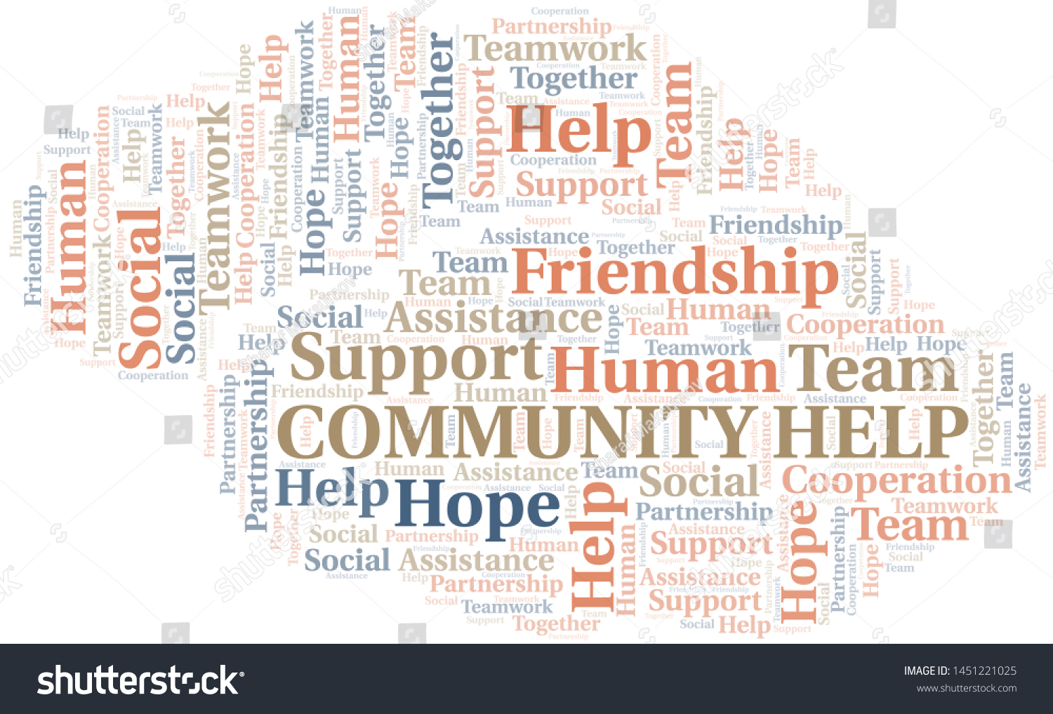 Community Help Word Cloud Vector Made Stock Vector (Royalty Free ...