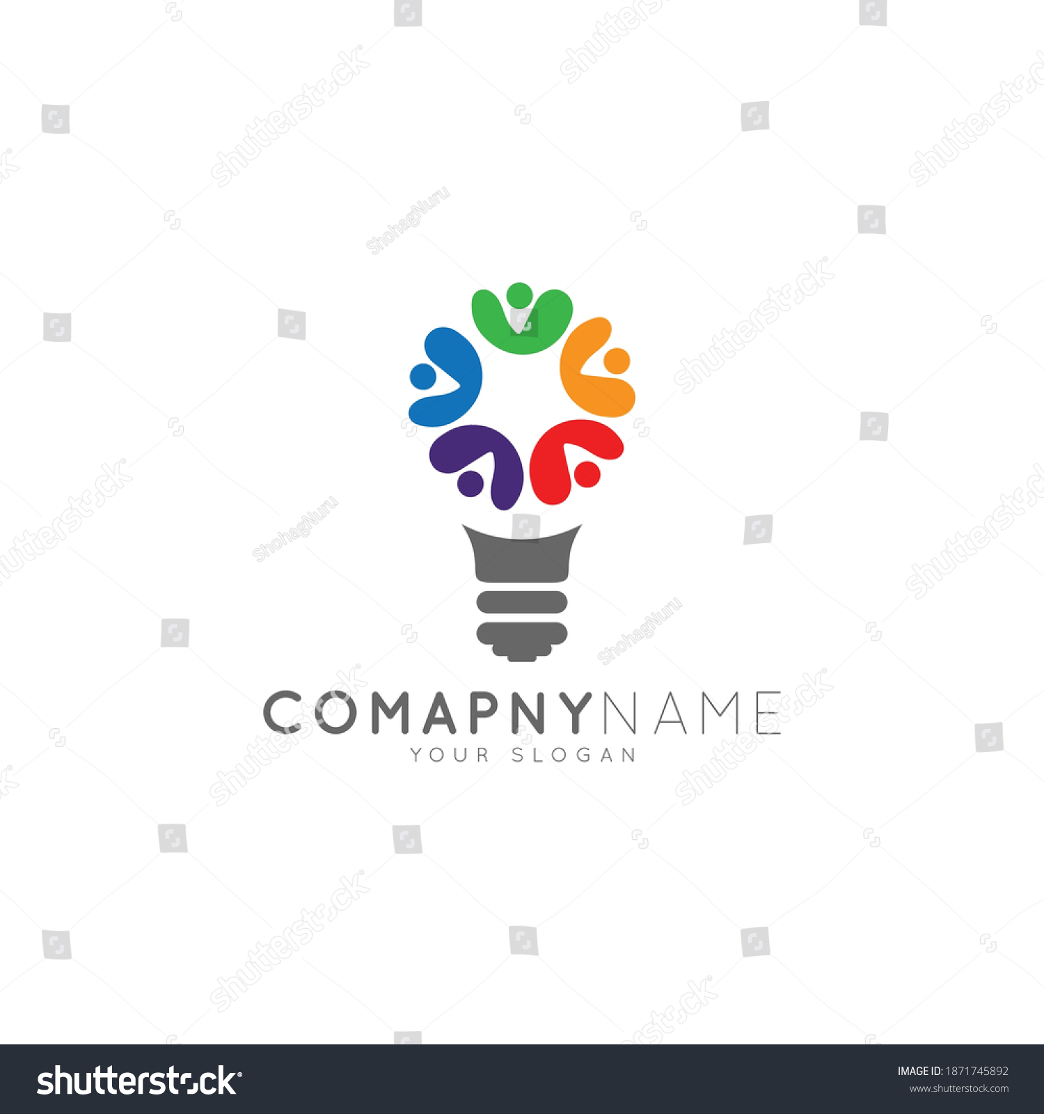 Community Light Logo Design Template Stock Vector (Royalty Free ...
