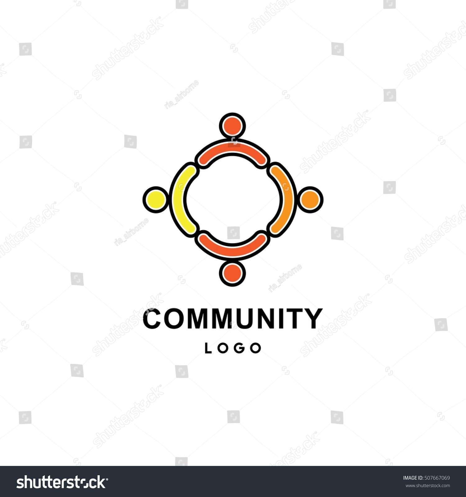 Community Logo Stock Vector (Royalty Free) 507667069