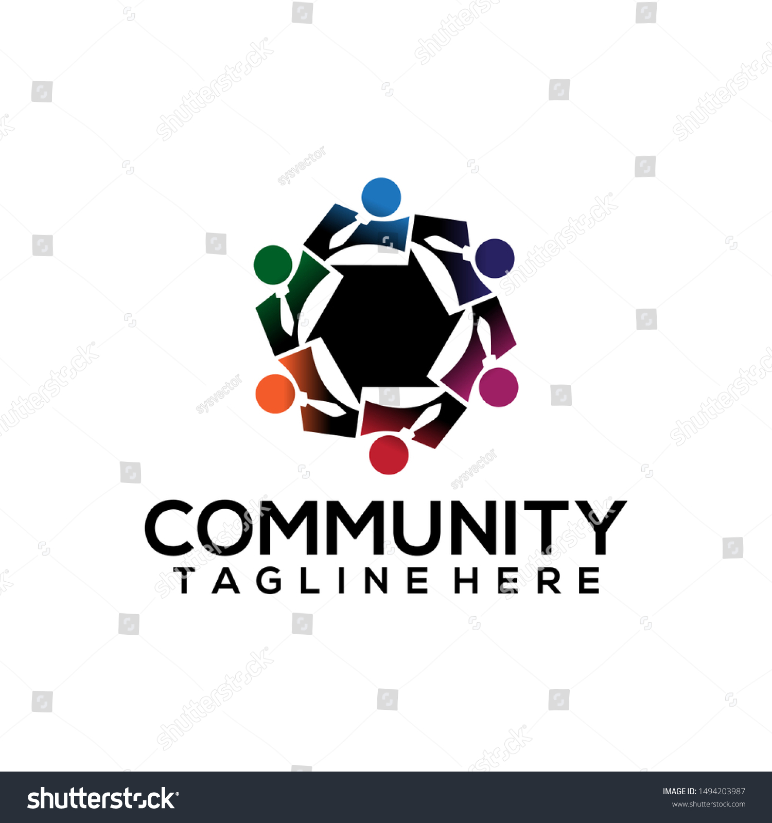 Community Logo Template Vector Illustration Stock Vector (Royalty Free ...