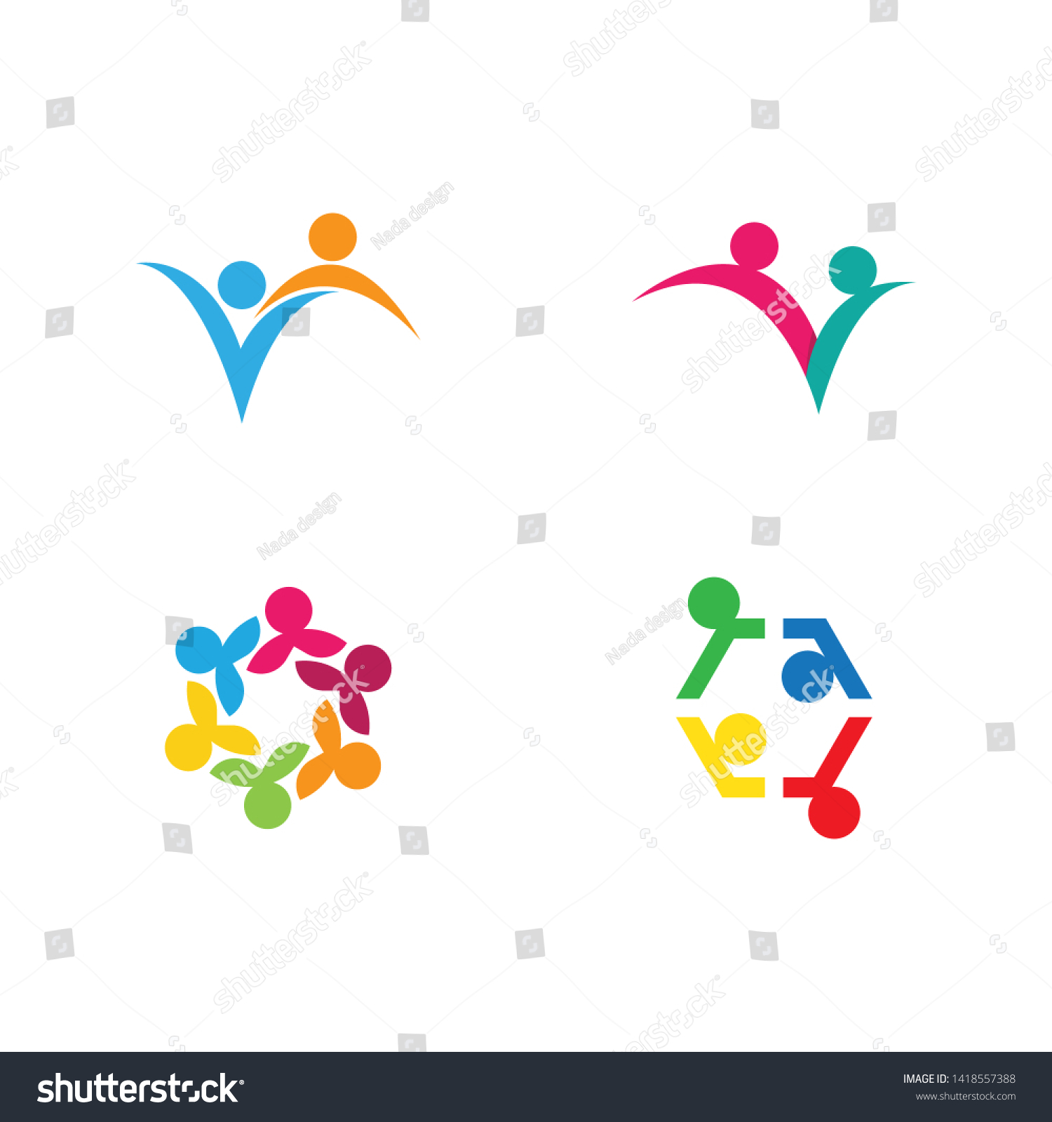 Community Logo Vector Icon Illustration Stock Vector (Royalty Free ...