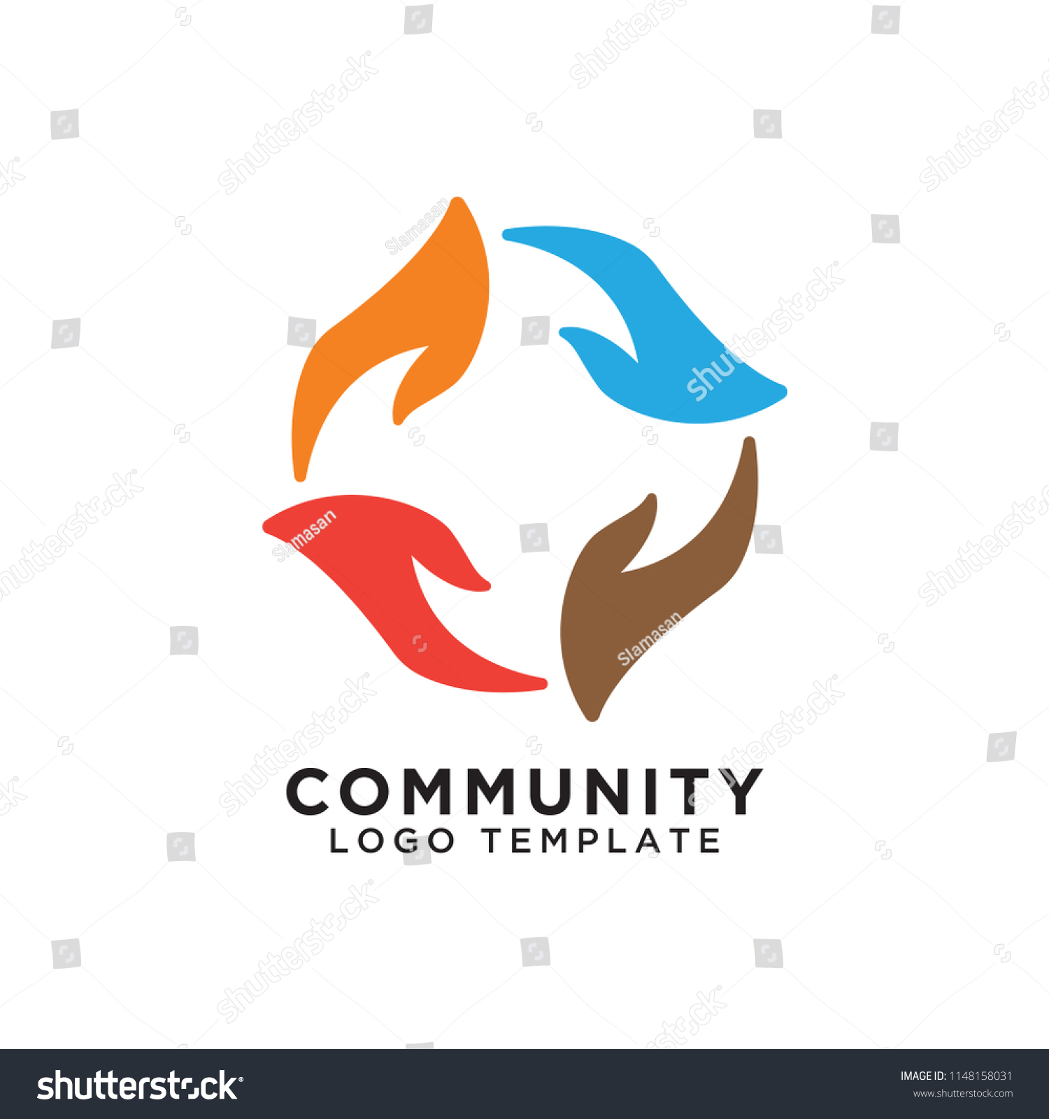 Community Organization Logo Design Template Vector Stock Vector ...