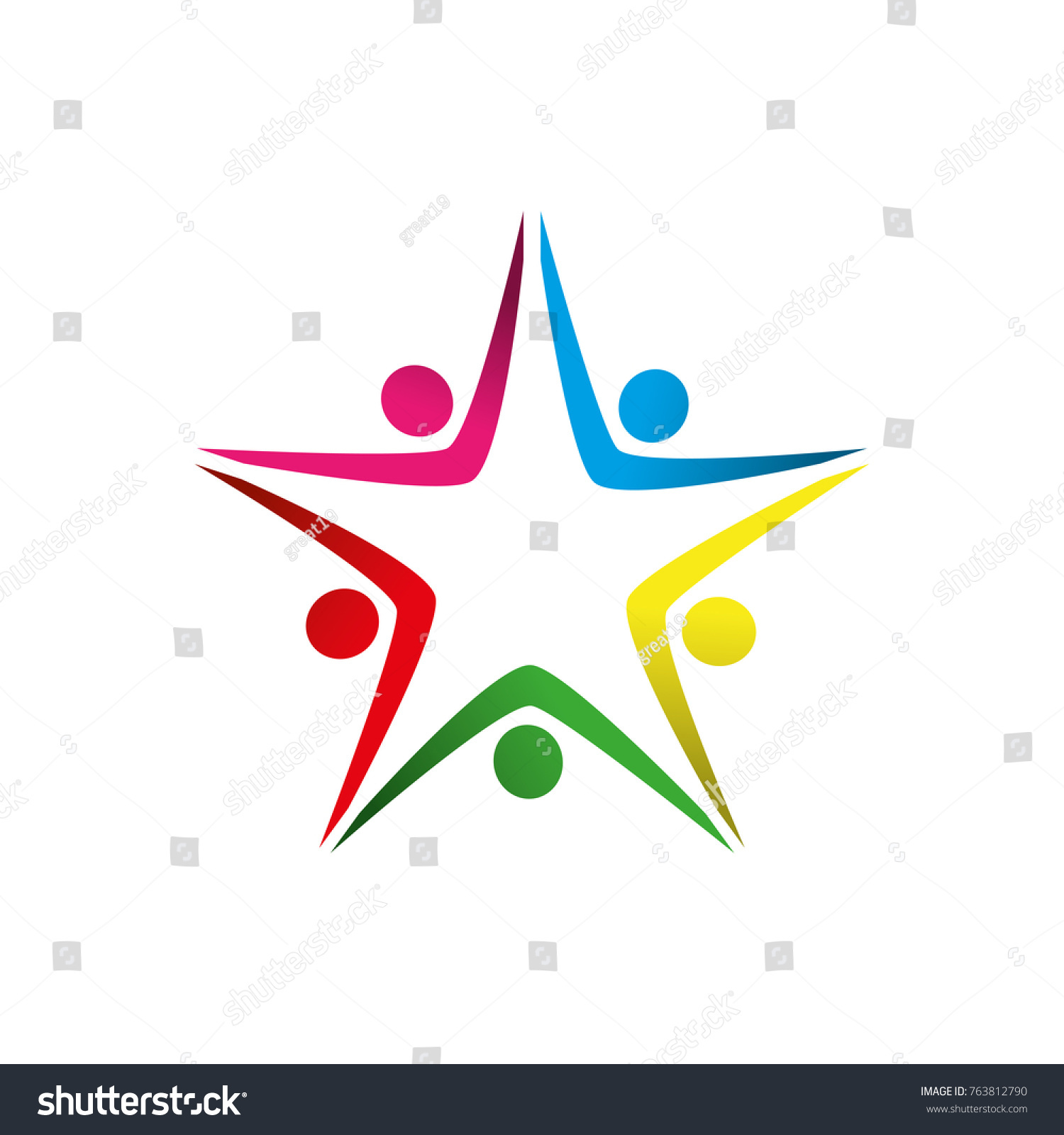 Community Team Togetherness Work Logo Template Stock Vector (Royalty ...