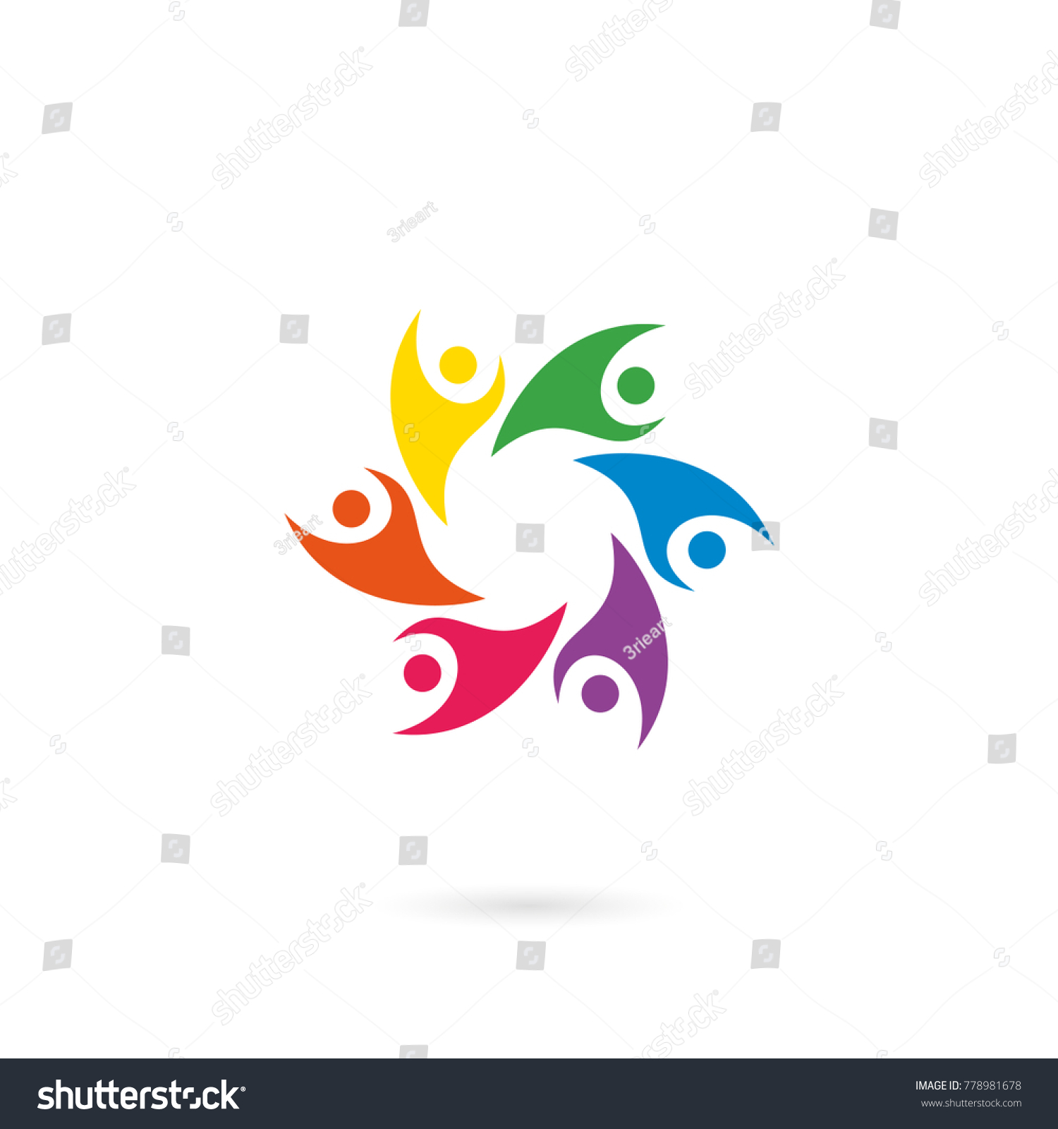Community Teamwork Partnership Logo Element Template Stock Vector ...