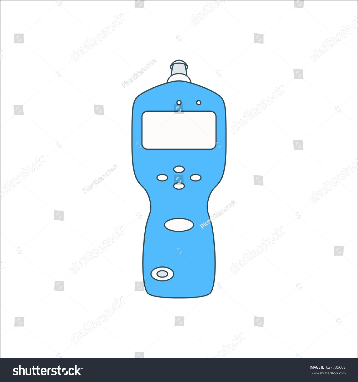 Compact Digital Spirometer Symbol Simple Flat Stock Vector (Royalty ...