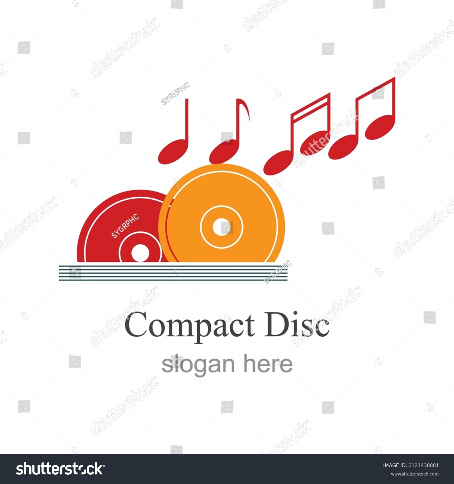 Compact Disc Logo Vector Illustration Design Stock Vector (Royalty Free ...