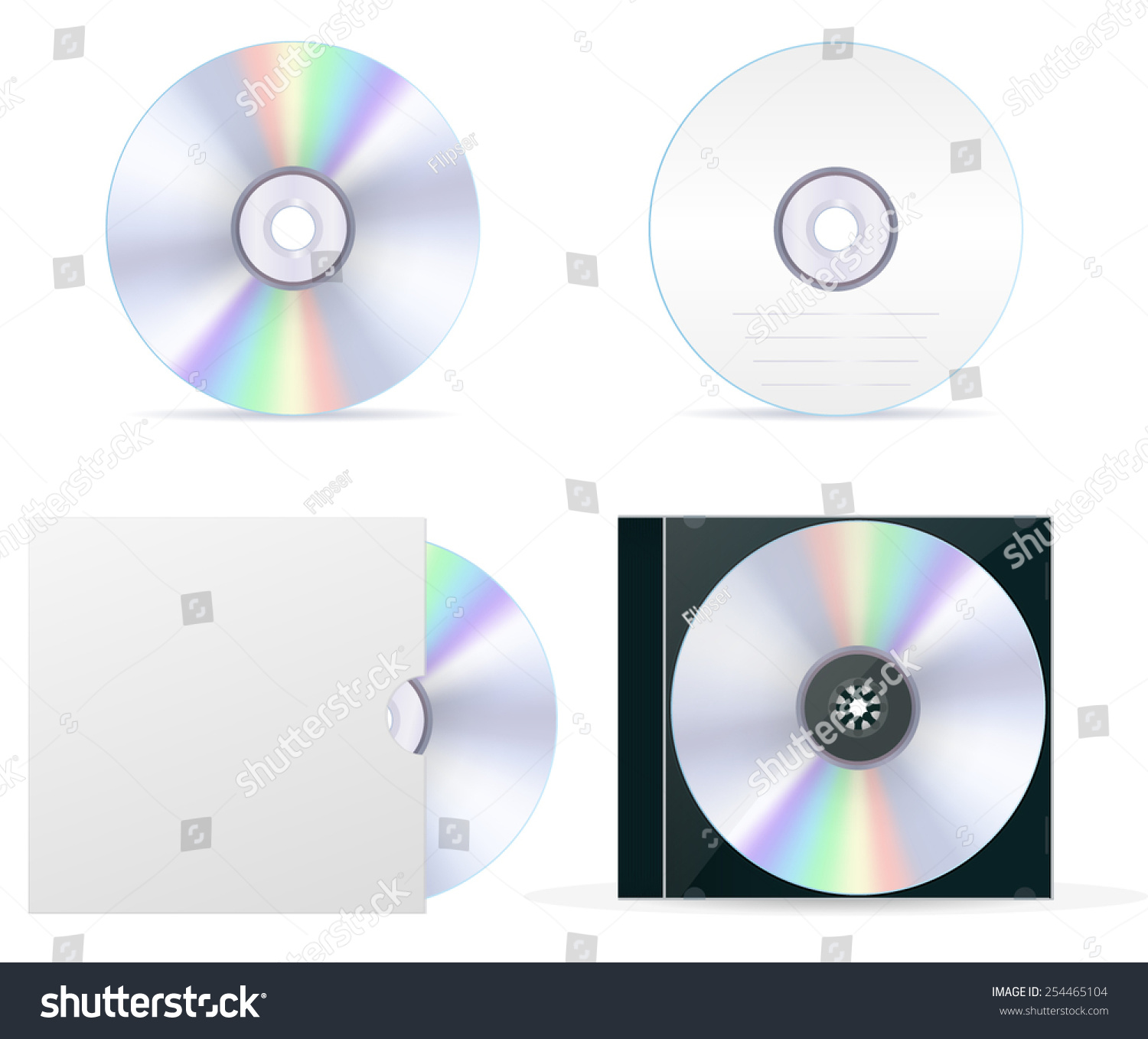 Compact Disc Set Cd Box Cover: vector de stock (libre de regalías ...