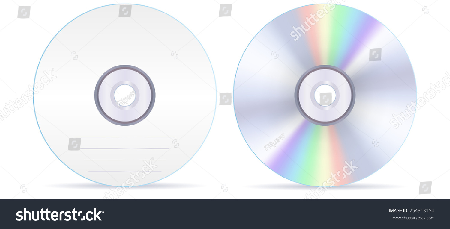 Compact Disc Vector Drawing Isolated On Stock Vector (Royalty Free ...