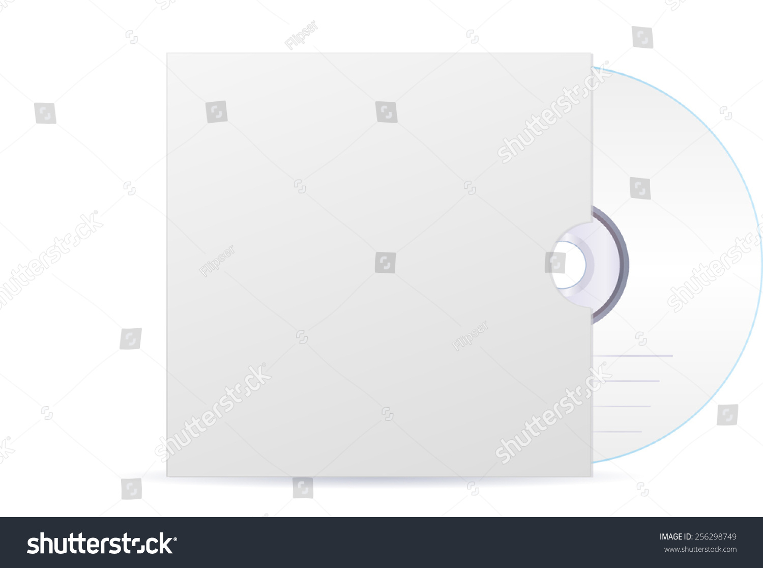 Compact Disk Cover Vector Drawing Isolated Stock Vector (Royalty Free ...