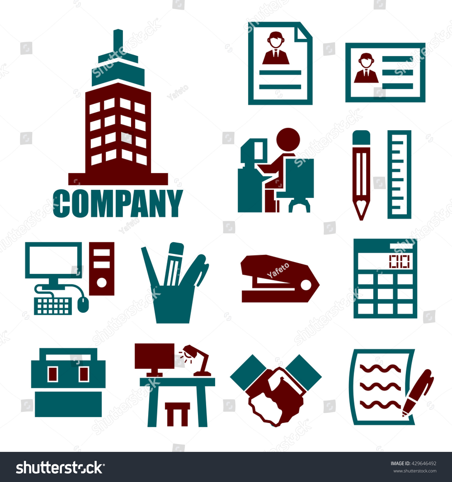 Company Icon Set Stock Vector (Royalty Free) 429646492 | Shutterstock
