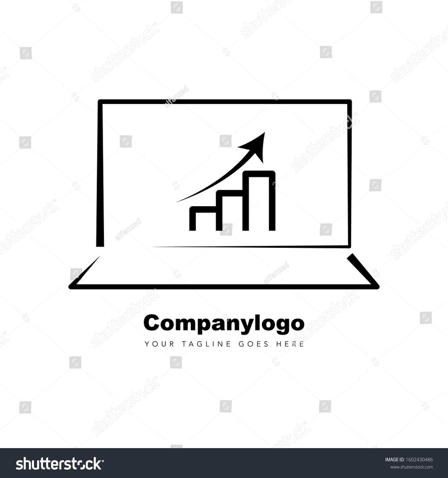 Company Logo Computer Growth Chart Stock Vector (Royalty Free ...