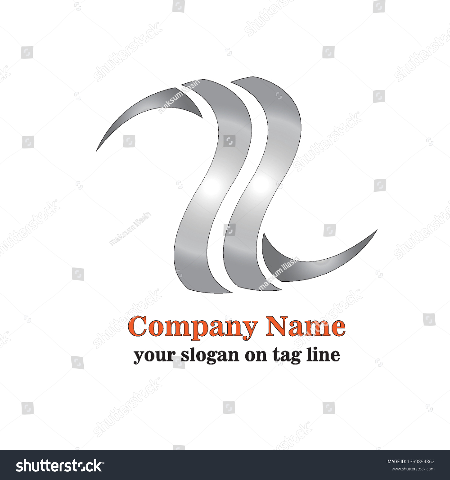 Company Logo Design White Background Vector: เวกเตอร์สต็อก (ปลอดค่า ...