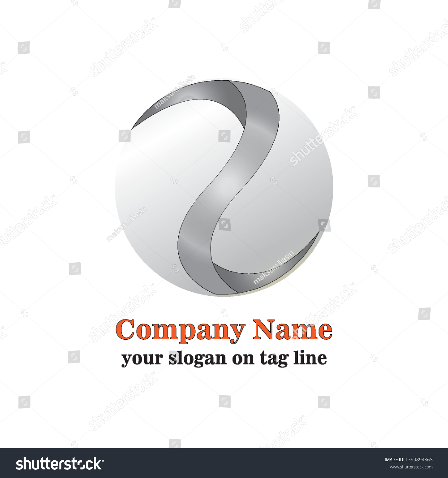 Company Logo Design White Background Vector: เวกเตอร์สต็อก (ปลอดค่า ...