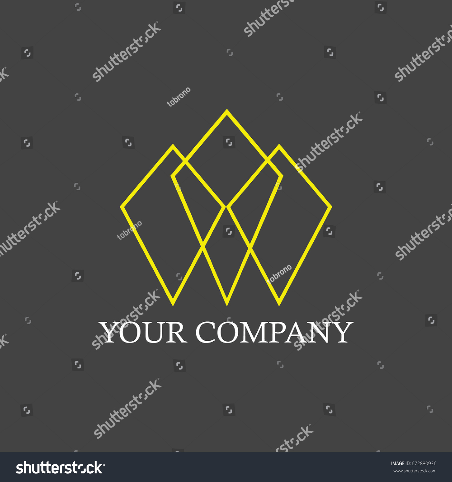 Company Logo Vector Template 3 Diamonds Stock Vector (Royalty Free ...