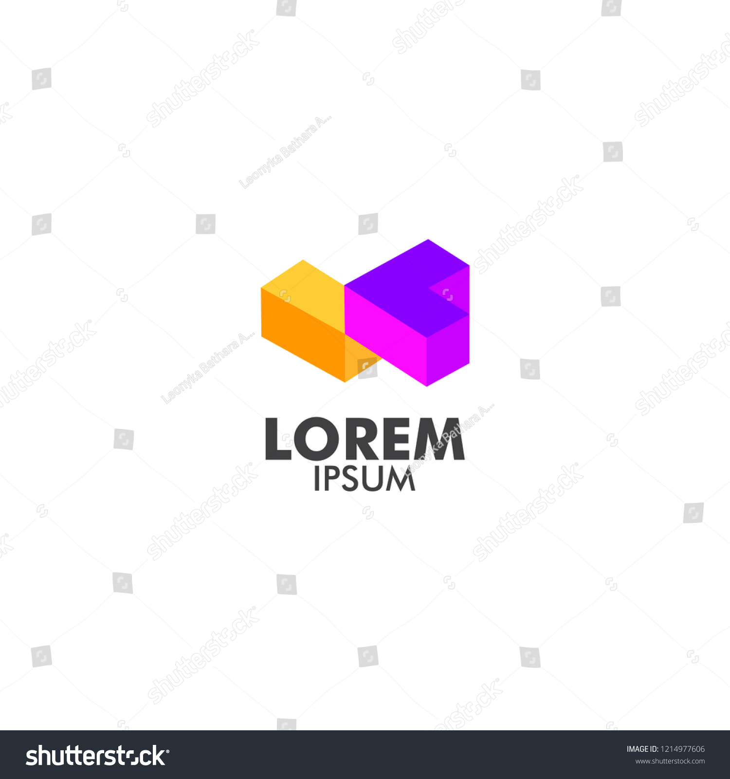 Company Logo Cube Shape Isometric Stock Vector (Royalty Free ...
