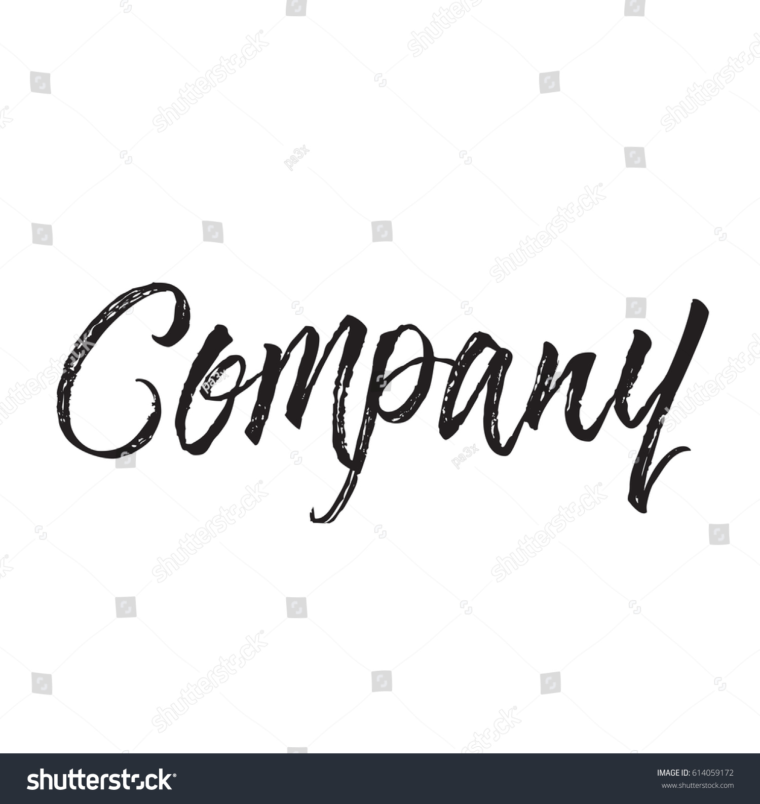 Company Text Design Vector Calligraphy Typography Stock Vector (Royalty ...