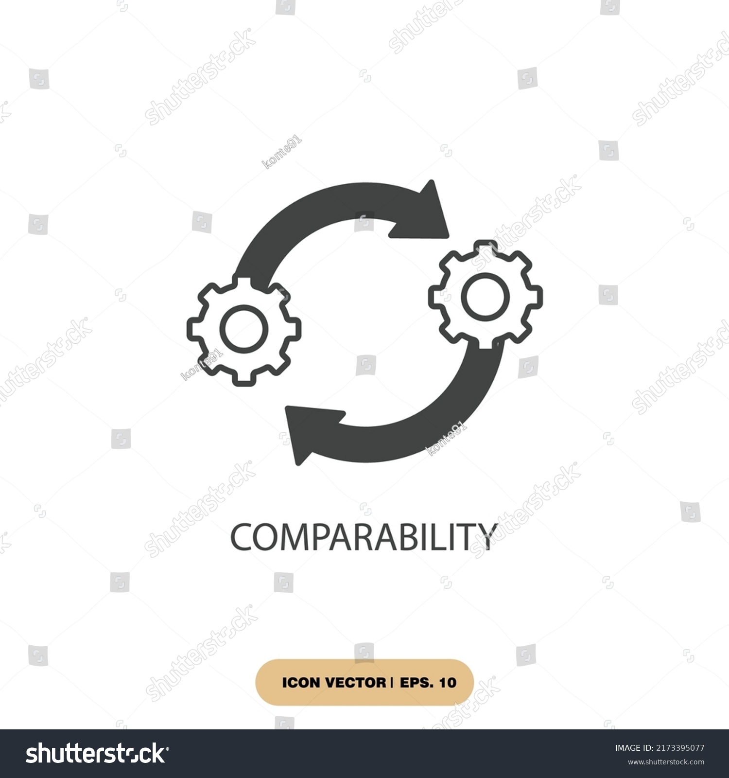 Comparability Icons Symbol Vector Elements Infographic Stock Vector ...