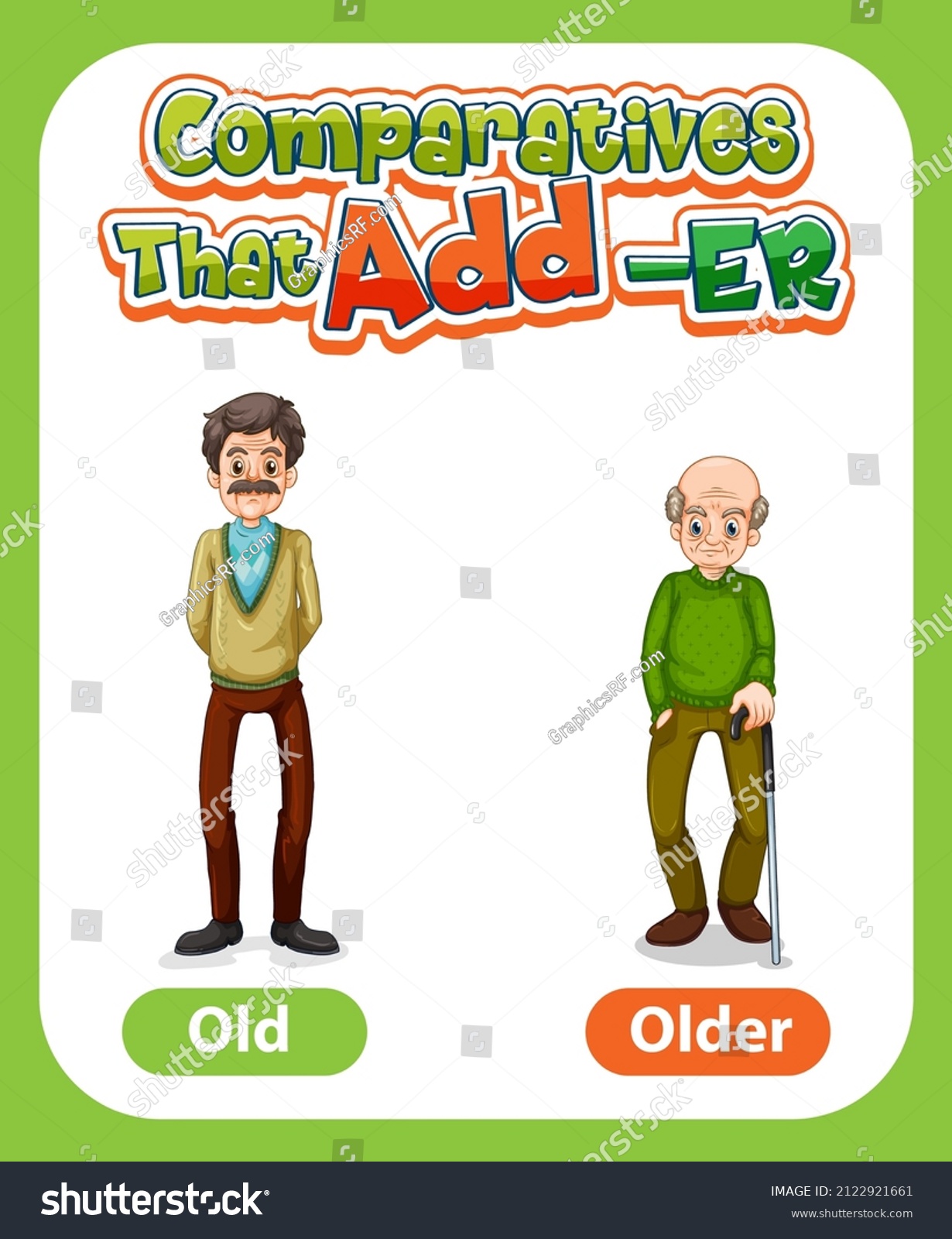 Comparative Adjectives Word Old Illustration Stock Vector (Royalty Free ...