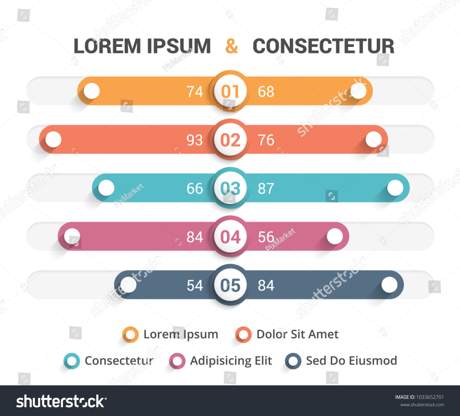 Comparison Chart Five Elements Legend Vector Stock Vector (Royalty Free ...