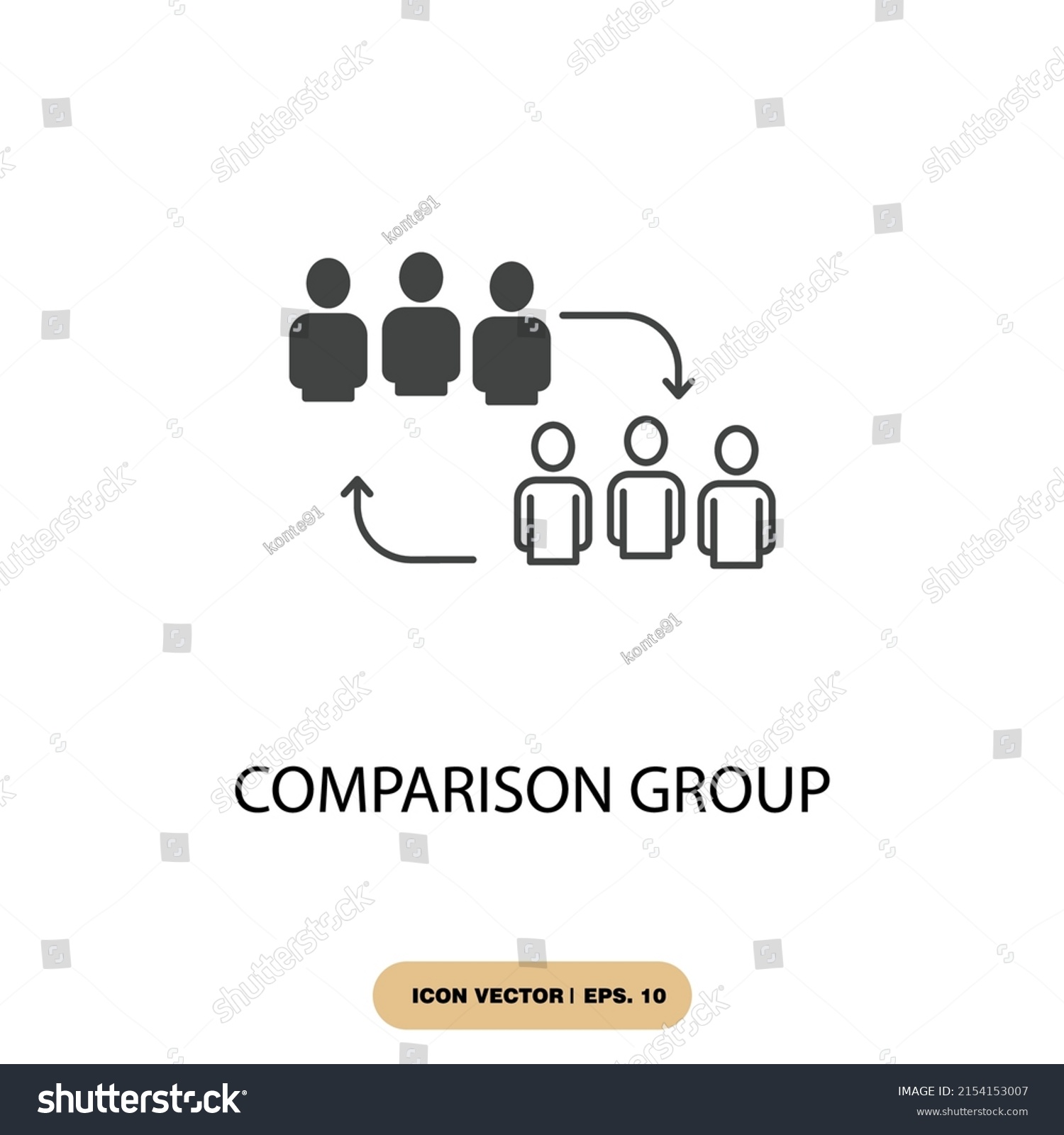 Comparison Group Icons Symbol Vector Elements Stock Vector (Royalty ...