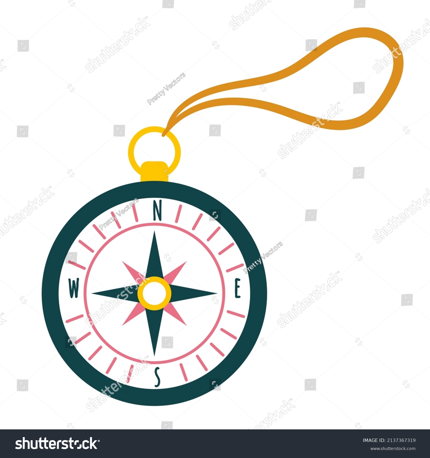 Compas Graphic Design Isolated Element Illustration Stock Vector ...