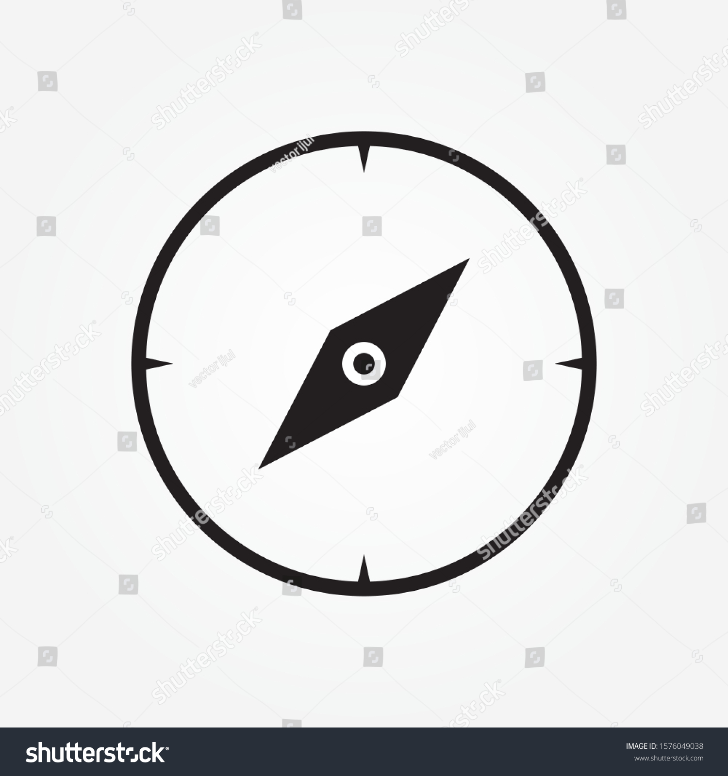 Compas Icon Location Symbol Compas Vector Stock Vector (Royalty Free ...