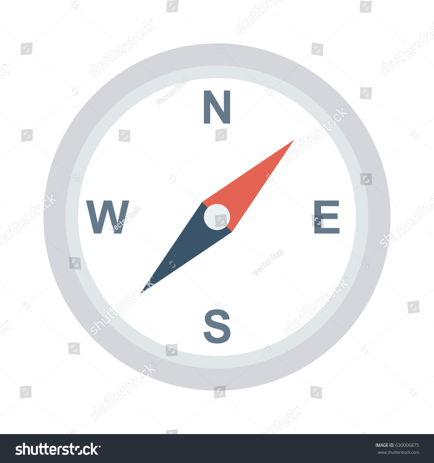Compas Vector Flat Icon Stock Vector (Royalty Free) 630006875