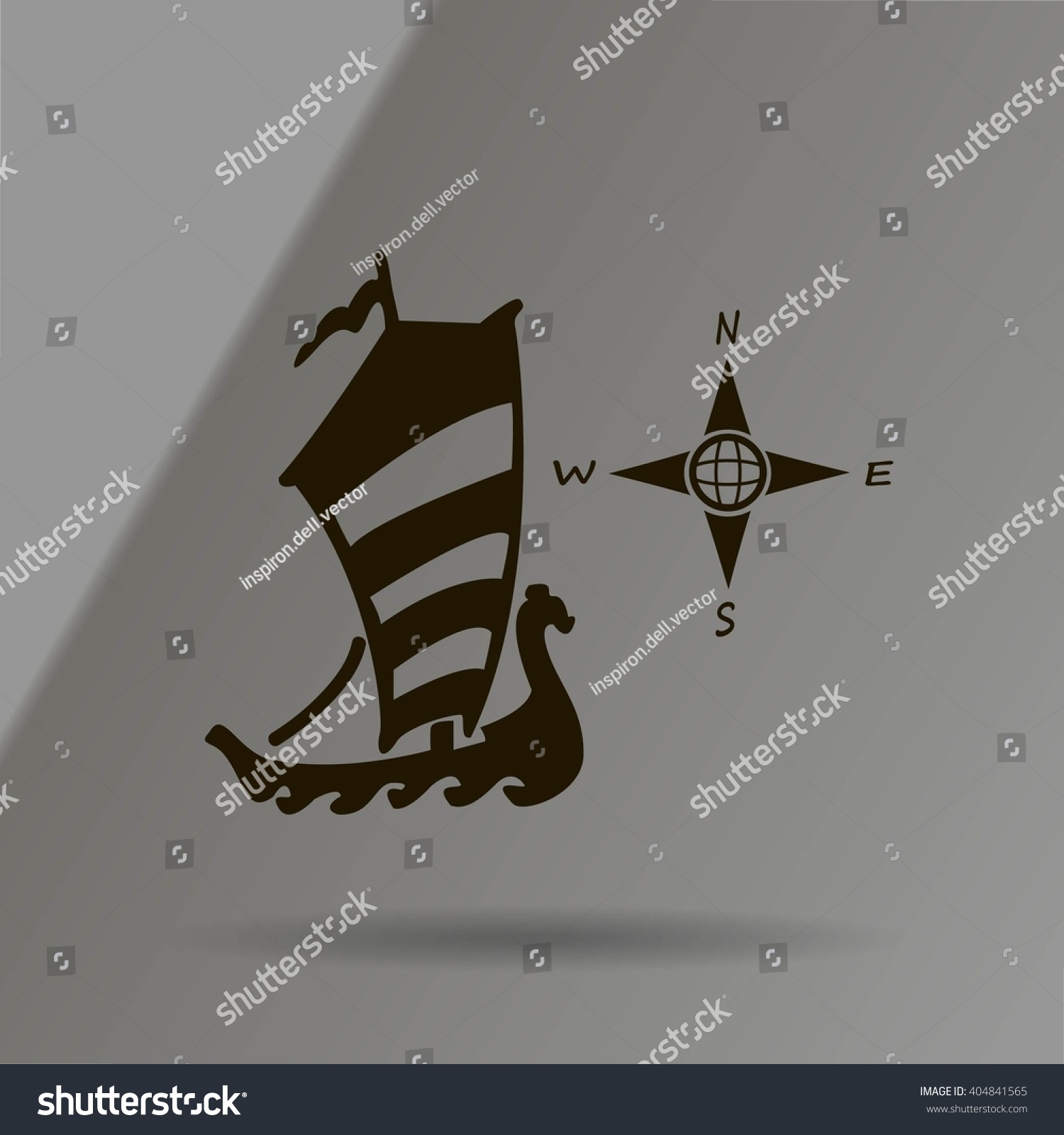 Compass Boat Vector Icons Stock Vector (Royalty Free) 404841565 ...