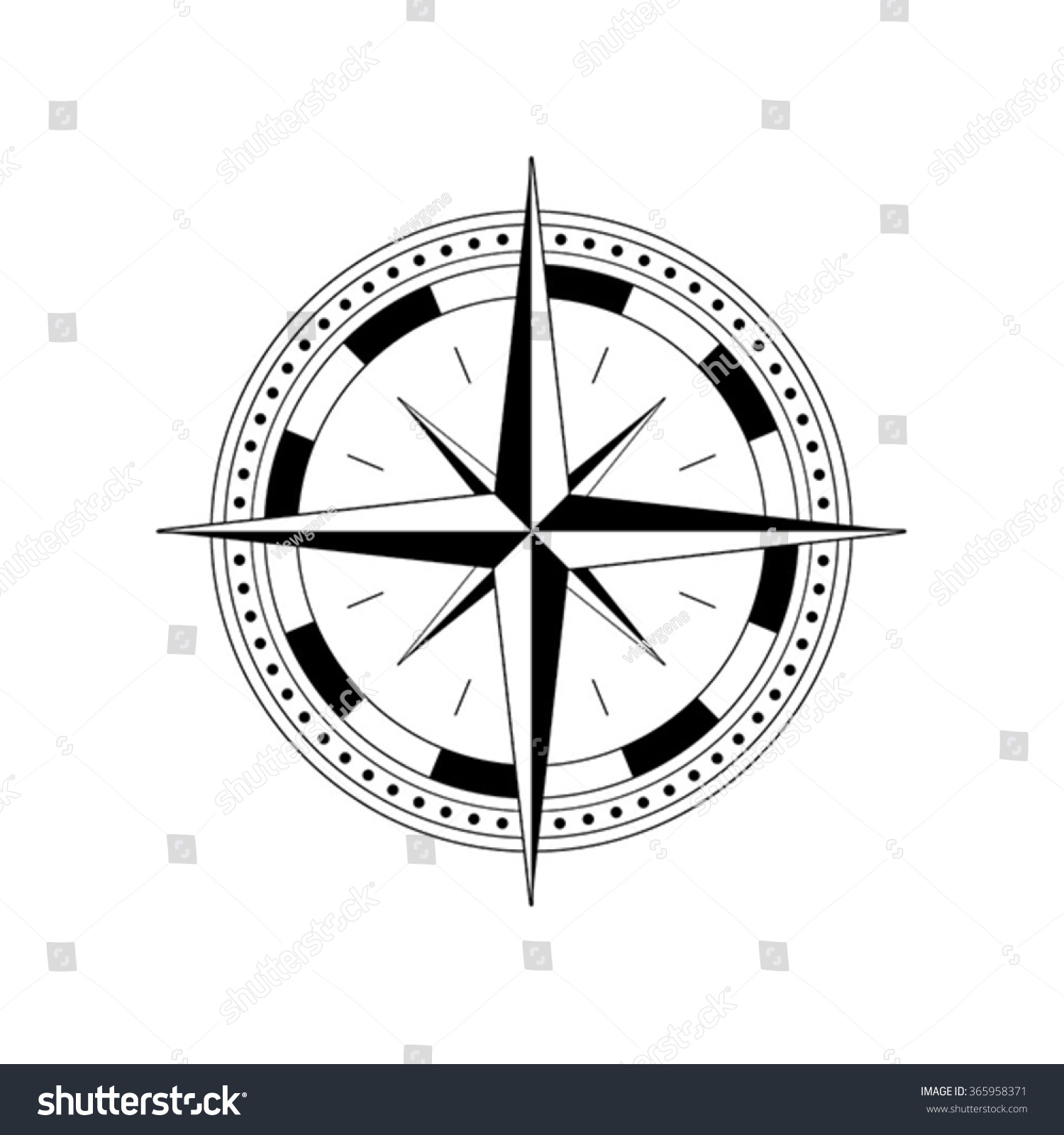 Compass Dial Highly Detailed Vector Illustration: เวกเตอร์สต็อก (ปลอด ...