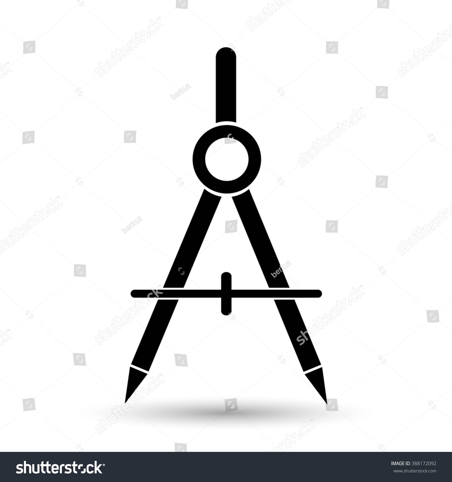 Compass Dividers Icon Stock Vector (Royalty Free) 388172092