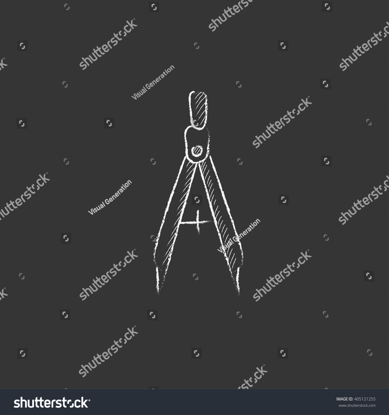 Compass Drawn Chalk Icon Stock Vector (Royalty Free) 405121255 ...