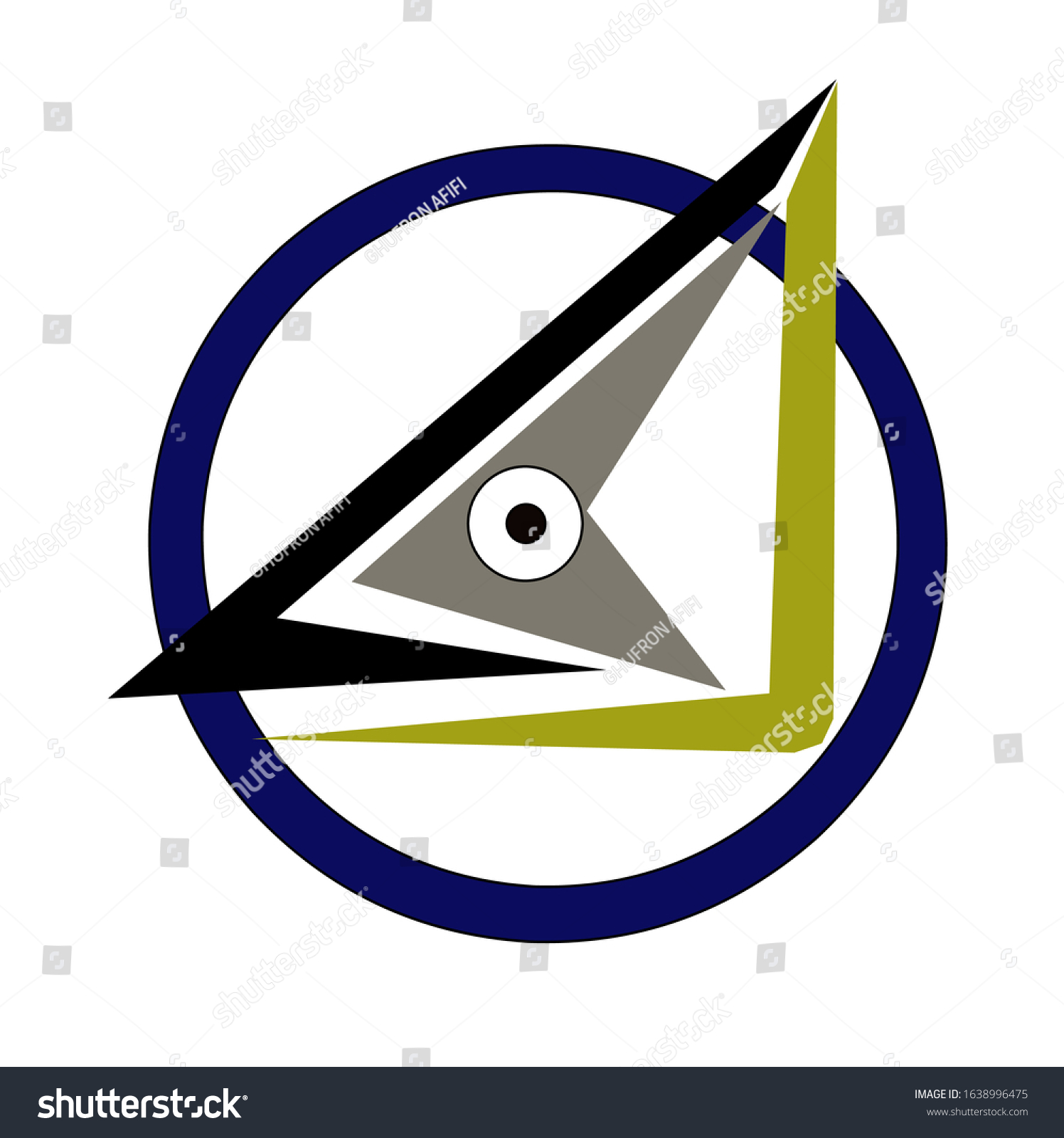 Compass Fish Logo Middle Stock Vector (Royalty Free) 1638996475 ...