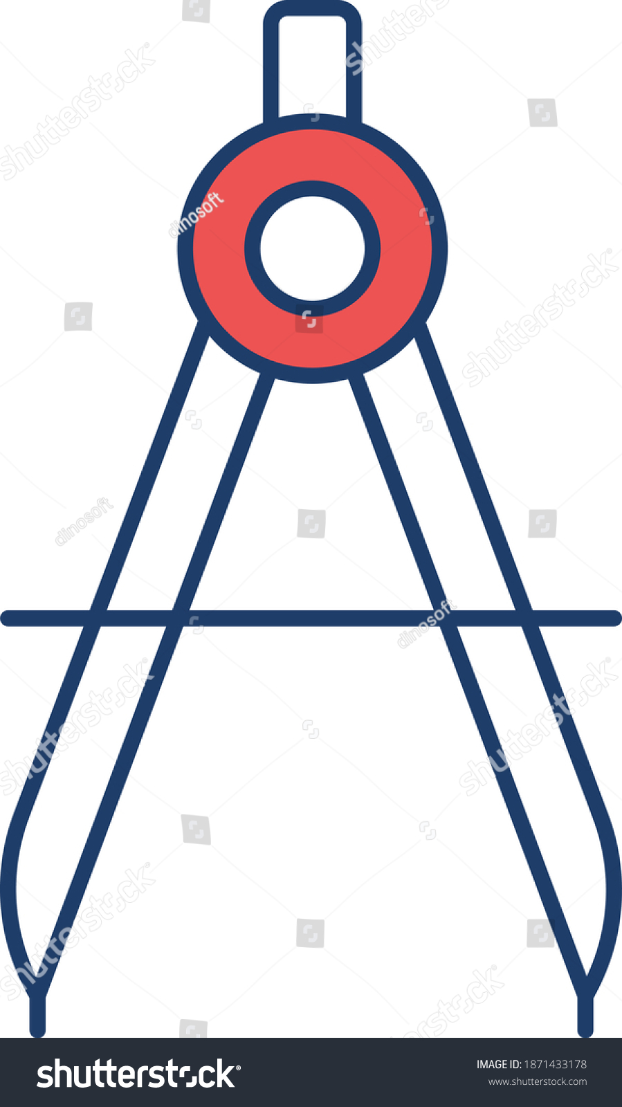 Compass Measurement Vector Icon Stock Vector (Royalty Free) 1871433178 ...