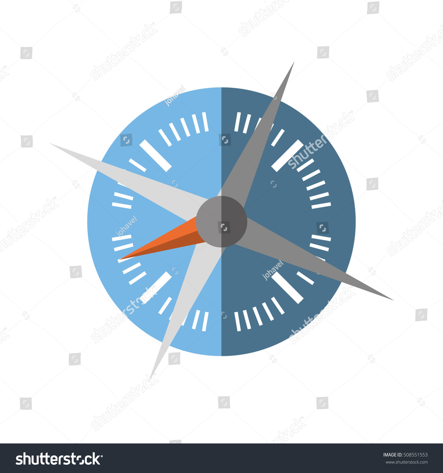 Compass Guide Device Isolated Icon Vector Stock Vector (Royalty Free ...