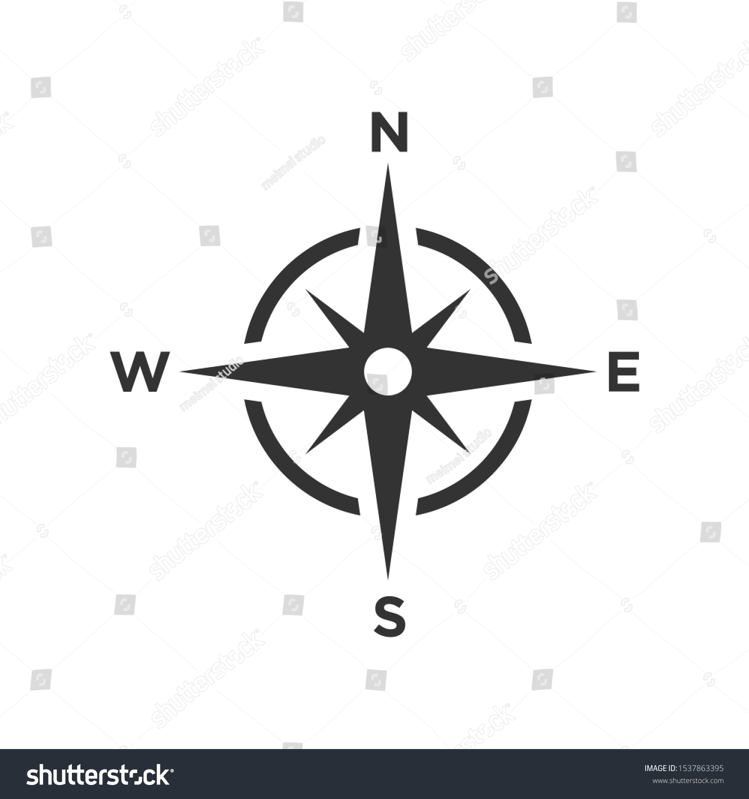 Compass Icon Vector Symbol Illustration Eps Stock Vector (Royalty Free ...