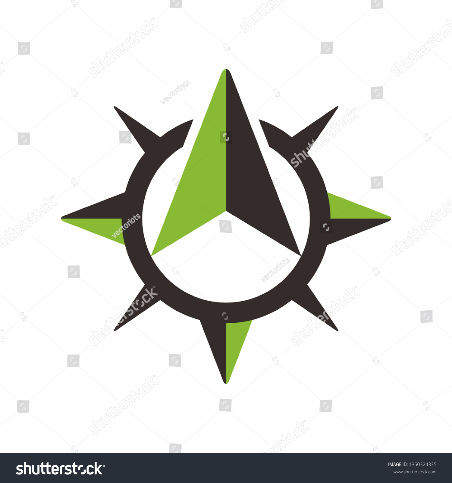 Compass Logo Design Template Vector Illustration Stock Vector (Royalty ...